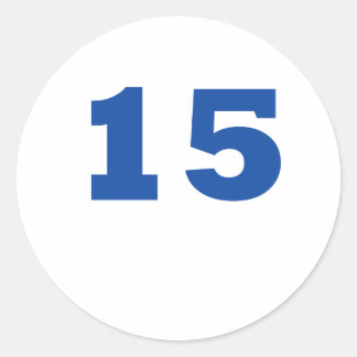Number 15 Stickers | Zazzle