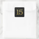 Number 15 Gold Square Sticker | Zazzle