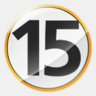 Number 15 Basketball and Players Classic Round Sticker | Zazzle.com