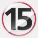 Number 15 red sticker | Zazzle