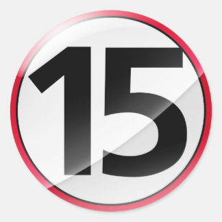 Number 15 Stickers | Zazzle
