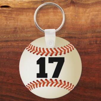 Number 17 Baseball Keychain | Zazzle