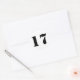 Number 17 Seventeen White Stencil Numbers by Janz Classic Round Sticker ...