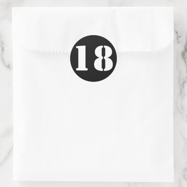 black number 18