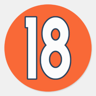 Number 18 Stickers | Zazzle