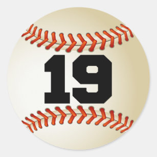 Baseball Number Stickers | Zazzle
