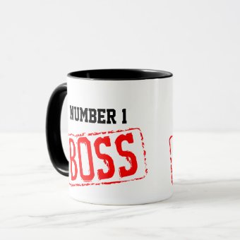 Number 1 Boss Coffee Mug | Motivational | Zazzle