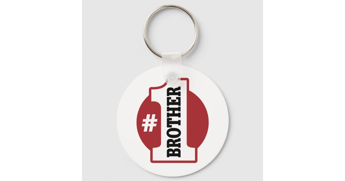 Number 1 Brother Keychain | Zazzle