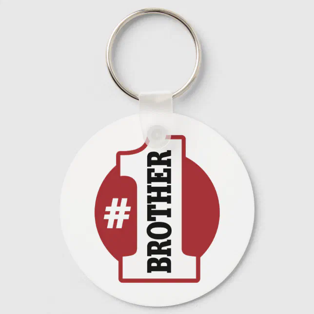 Number 1 Brother Keychain | Zazzle