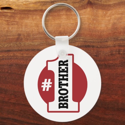 Number 1 Brother Keychain | Zazzle