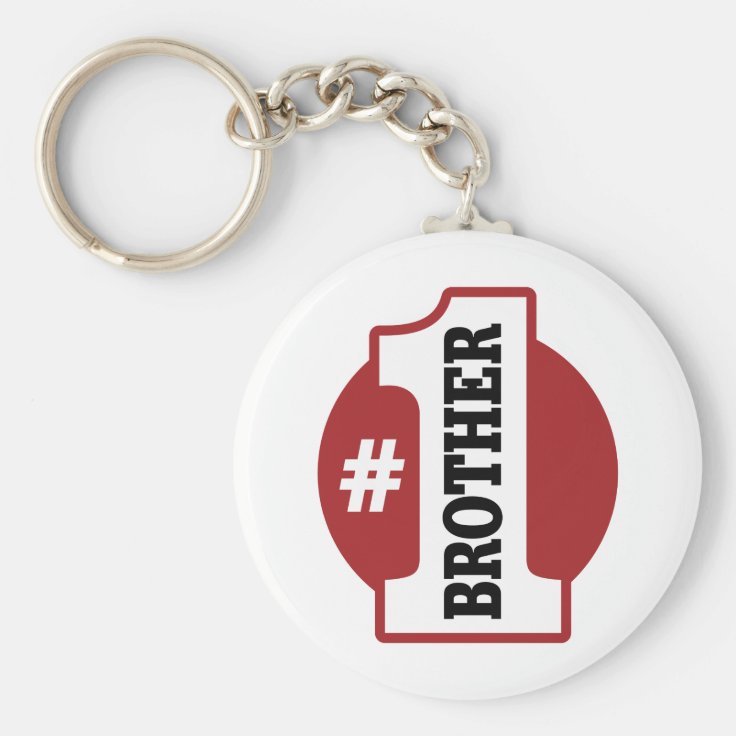 Number 1 Brother Keychain | Zazzle