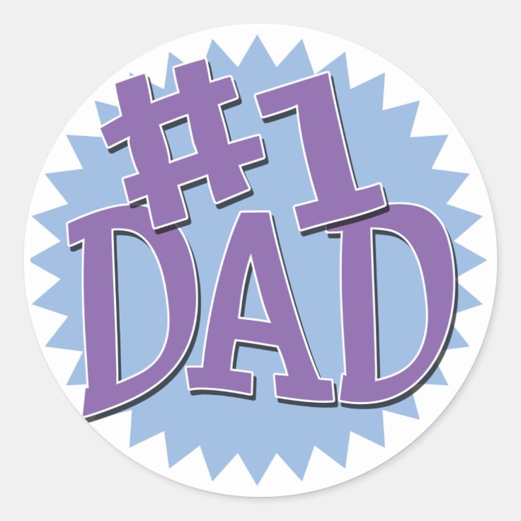 Number 1 Dad Stickers | Zazzle
