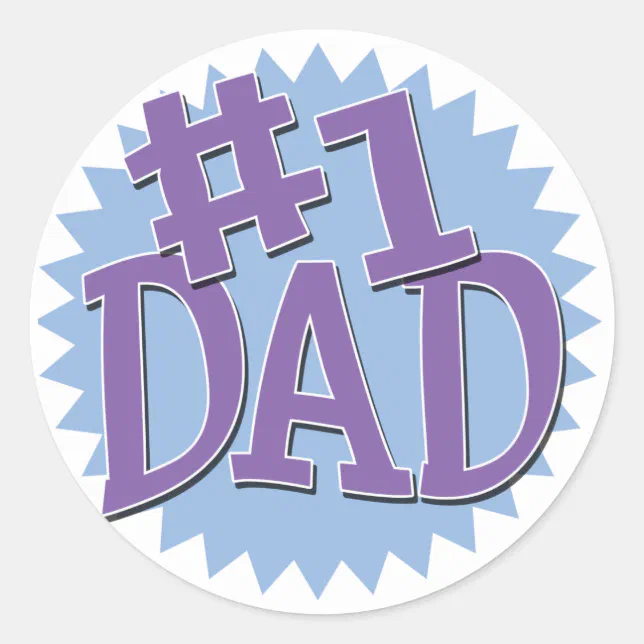 Number 1 Dad Stickers | Zazzle