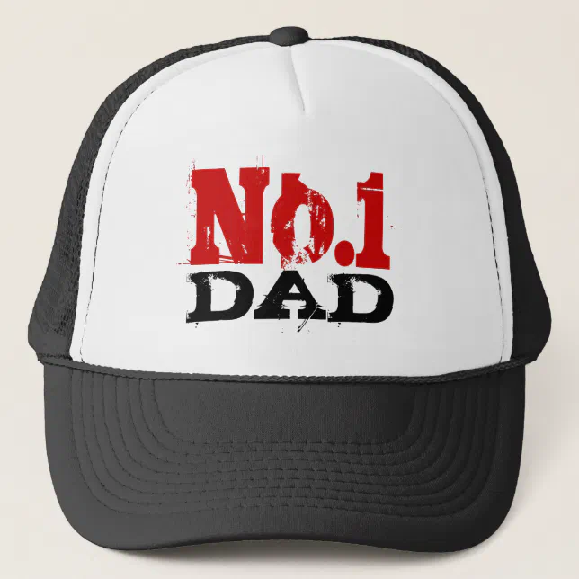 Number 1 Dad trucker hat | No. 1 Fathers Day gift | Zazzle