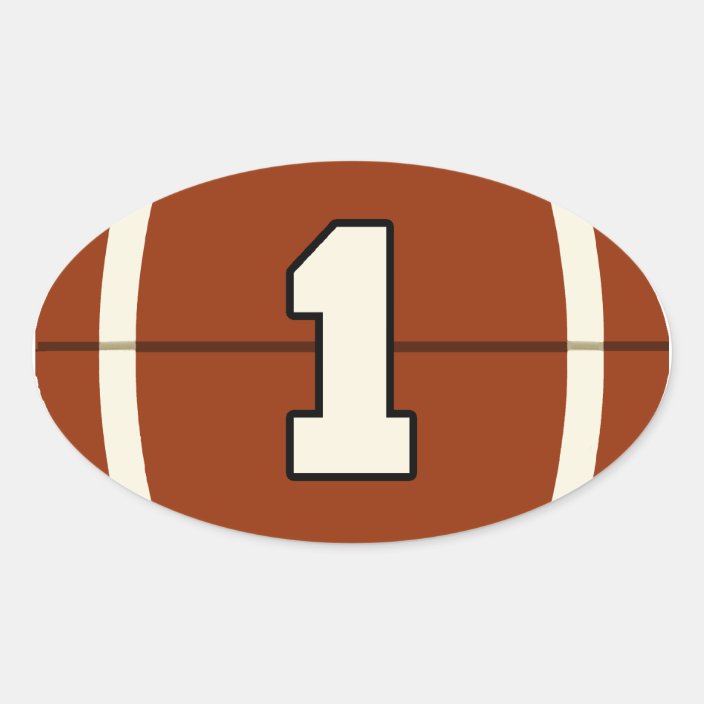 Number 1 Football Sticker | Zazzle.com