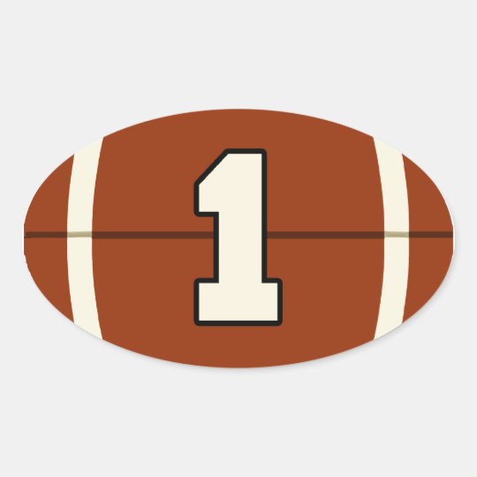 Number 1 Football Sticker | Zazzle.com