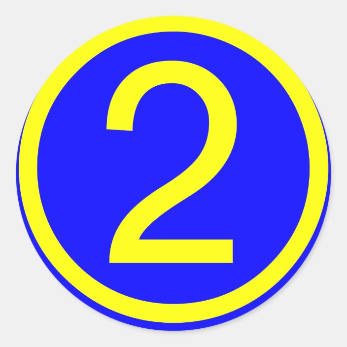 number 1 in a circle, blue background classic round sticker | Zazzle.com