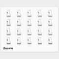 Number 1 One Cute Rainbow Birthday Numbers Square Sticker | Zazzle