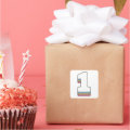 Number 1 One Cute Rainbow Birthday Numbers Square Sticker | Zazzle