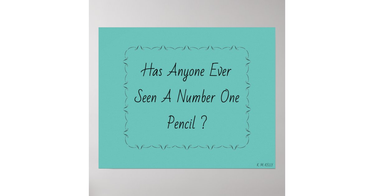 Number 1 Pencil Poster | Zazzle
