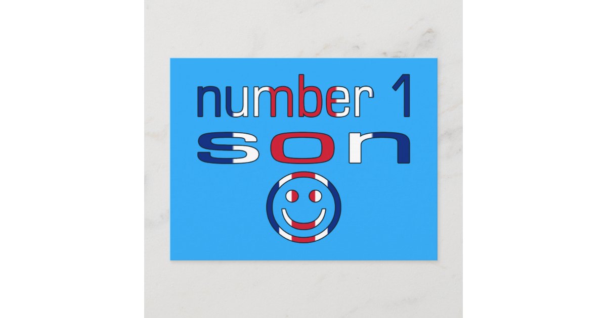 Number 1 Son ( Son's Birthday ) Postcard | Zazzle
