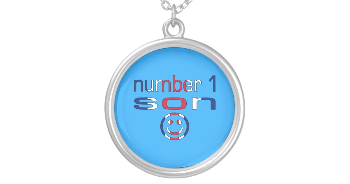 Number 1 Son ( Son's Birthday ) Silver Plated Necklace | Zazzle