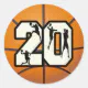 Number 20 Basketball Classic Round Sticker | Zazzle