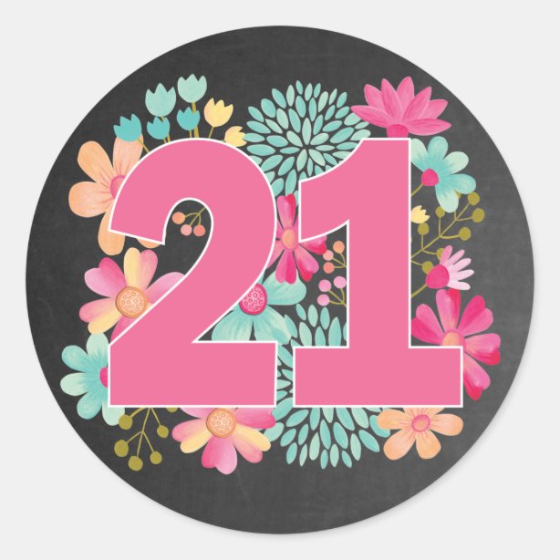 Number 21 Stickers | Zazzle