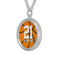 Number 21 basketball necklace | Personalizable | Zazzle