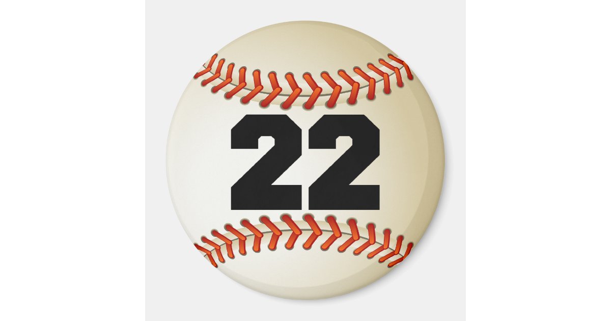 Number 22 Baseball Magnet | Zazzle