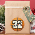 Number 22 Basketball Classic Round Sticker | Zazzle