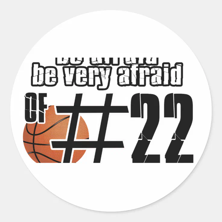 Number 22 Basketball designs Classic Round Sticker | Zazzle
