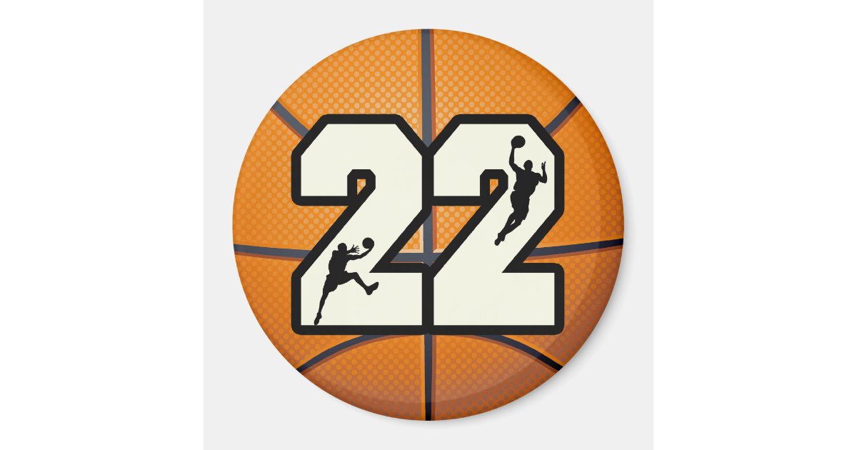 Number 22 Basketball Magnet | Zazzle
