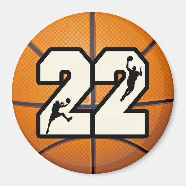 Number 22 Basketball Magnet | Zazzle