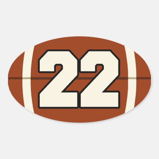 Number 22 Football Sticker | Zazzle.com