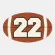 Number 22 Football Sticker | Zazzle