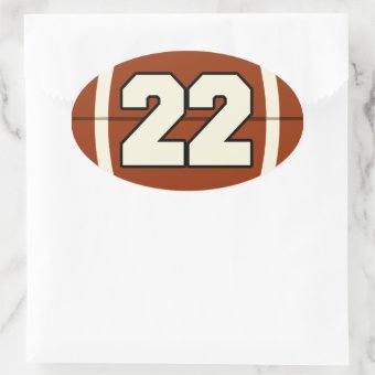 Number 22 Football Sticker | Zazzle