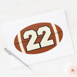 Number 22 Football Sticker | Zazzle