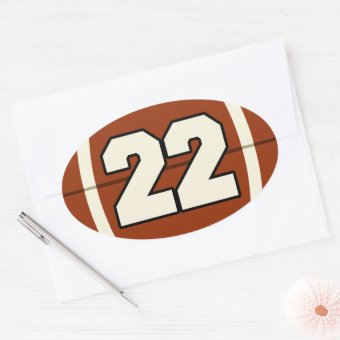 Number 22 Football Sticker | Zazzle