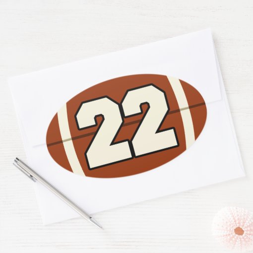 Number 22 Football Sticker | Zazzle