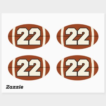 Number 22 Football Sticker | Zazzle