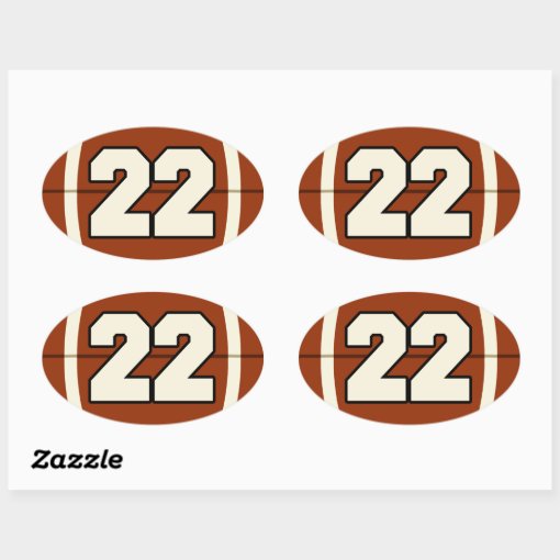Number 22 Football Sticker | Zazzle