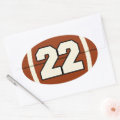 Number 22 Football Sticker | Zazzle