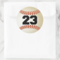 Number 23 Baseball Classic Round Sticker | Zazzle
