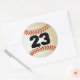 Number 23 Baseball Classic Round Sticker | Zazzle