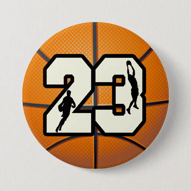 Number 23 Basketball Button | Zazzle