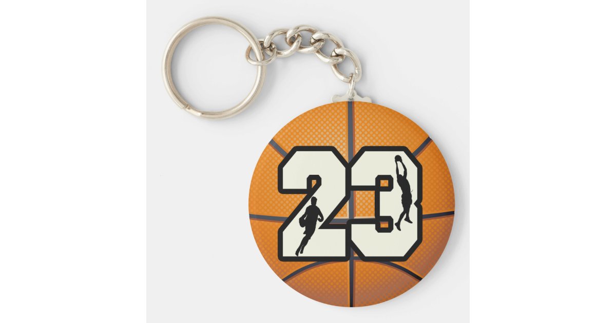 Number 23 Basketball Keychain | Zazzle