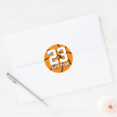 Number 23 basketball sticker | Personalizable name | Zazzle