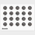 Number 23 - Black Circle (front) Classic Round Sticker | Zazzle
