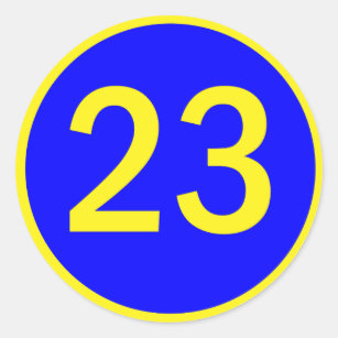 Number 23 Stickers | Zazzle